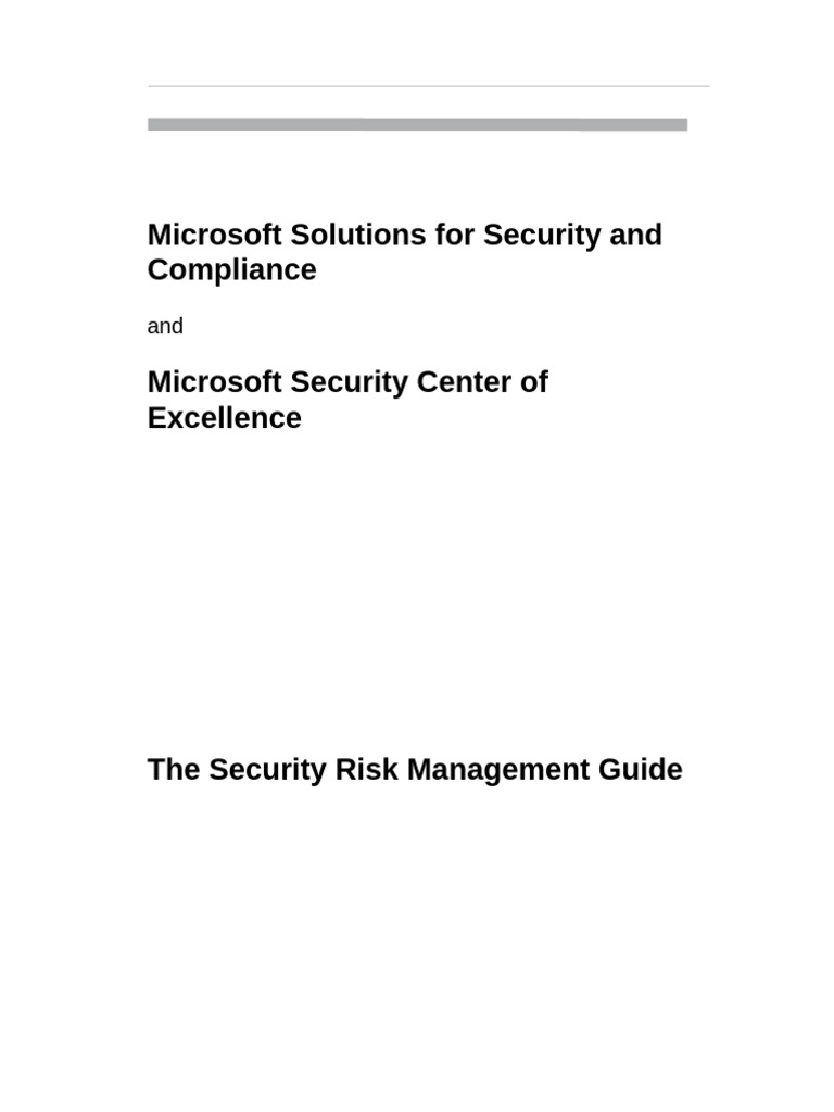 The Security Risk Management Guide | PDF | Risk | Risk Management