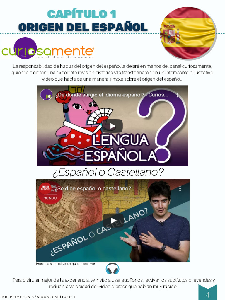 Origen del Español: Video Explicativo | PDF