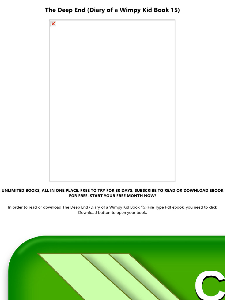 The Deep End: Diary of a Wimpy Kid 15 | PDF