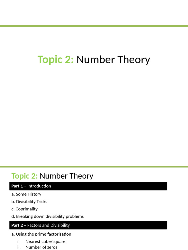 Chapter 2 Number Theory Slides | PDF | Factorization | Number Theory