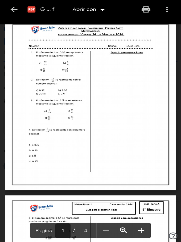 Guía de Estudio para Examen Final Primera Parte 2 | PDF