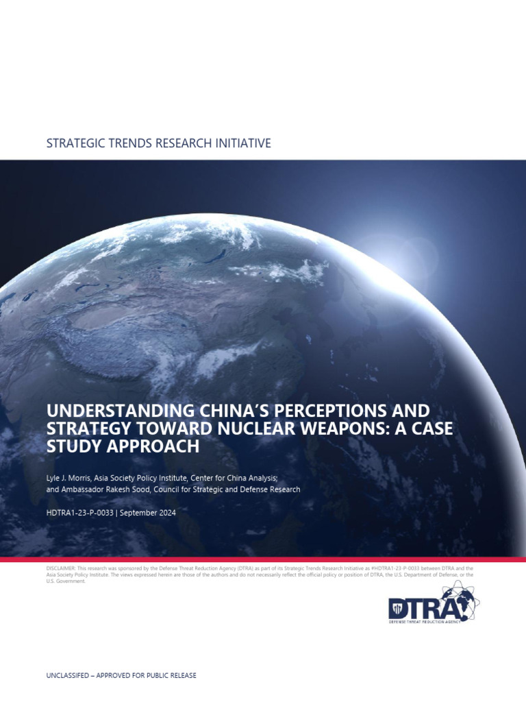 China's Nuclear Strategy Insights | PDF | Crime & Violence | Deterrence ...