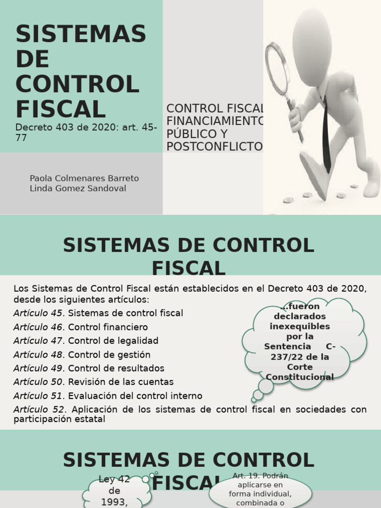 Sistemas de Control Fiscal 2020 | PDF