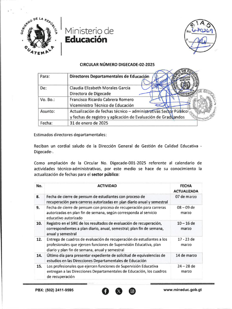 Circular No. DIGECADE-002-2025 | PDF