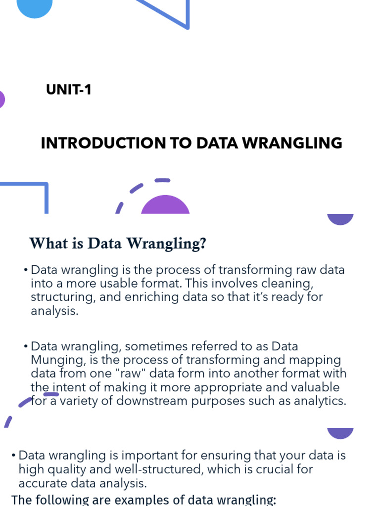 Module - 1 (Introduction To Data Wrangling) | PDF | Boolean Data Type | Json