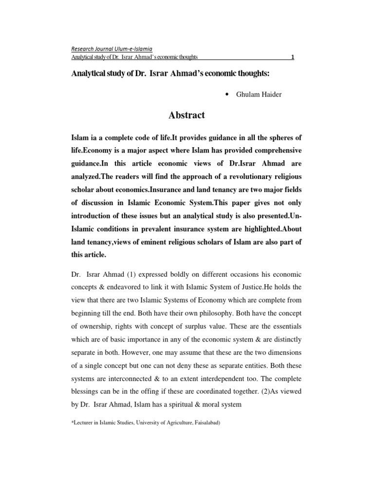 1.anlytical Study of DR Asrar Ahmad 1 | PDF | Leasehold Estate | Insurance