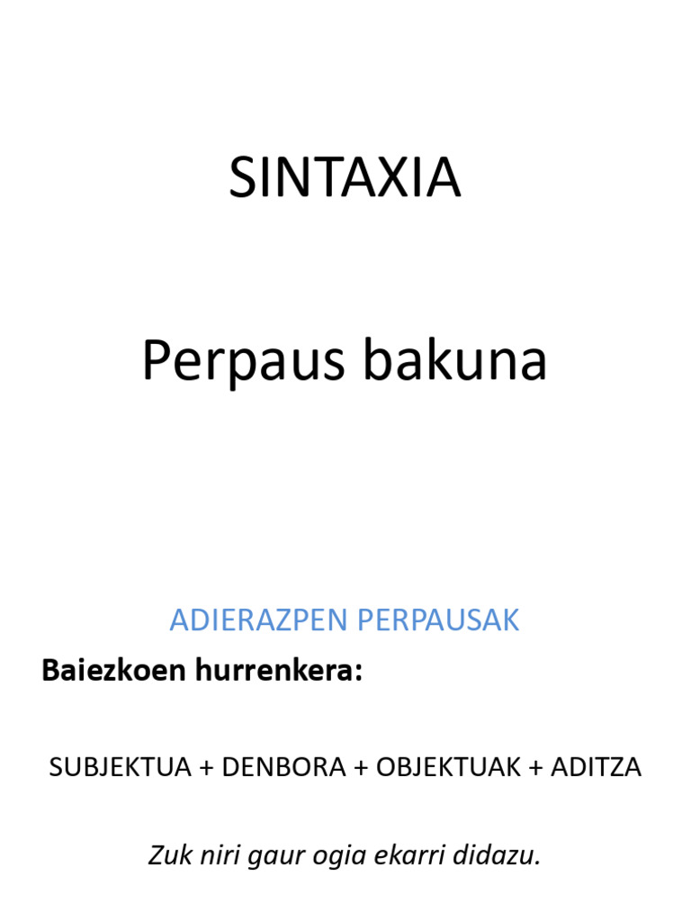 Sintaxi | PDF