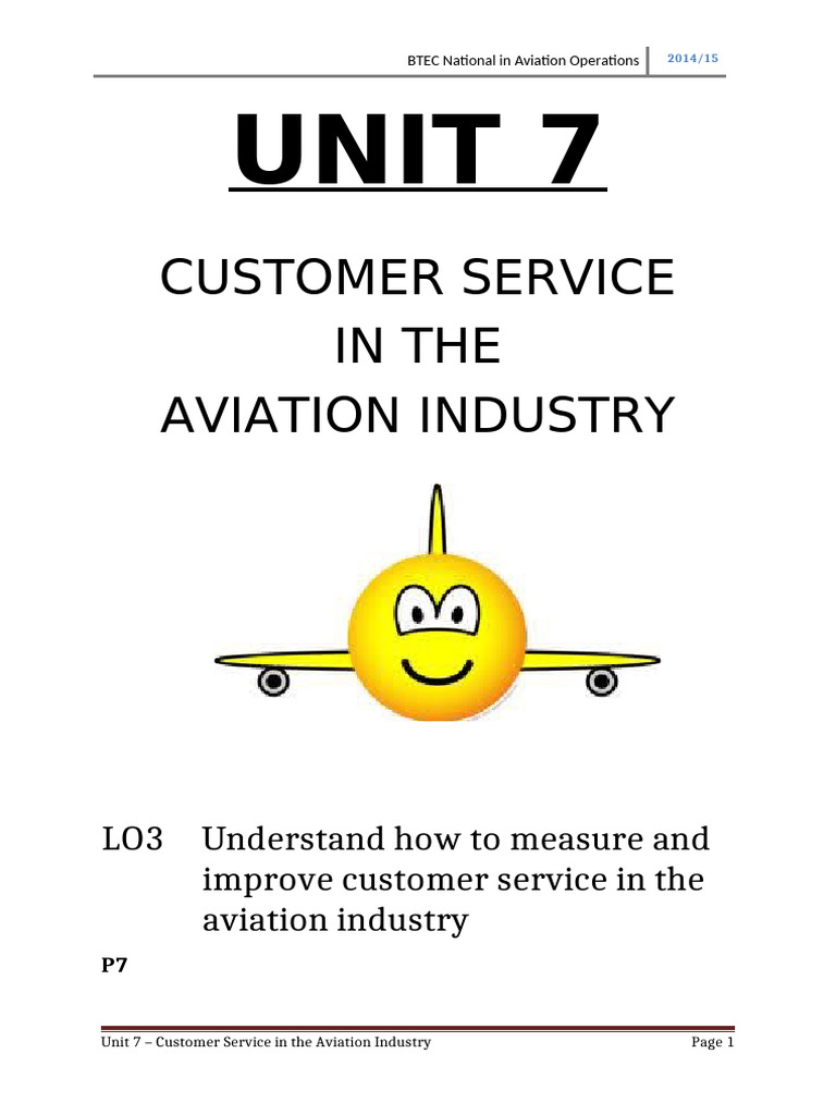 Unit 7 P7-8 Student Workbooklet | PDF | Performance Indicator | Airport
