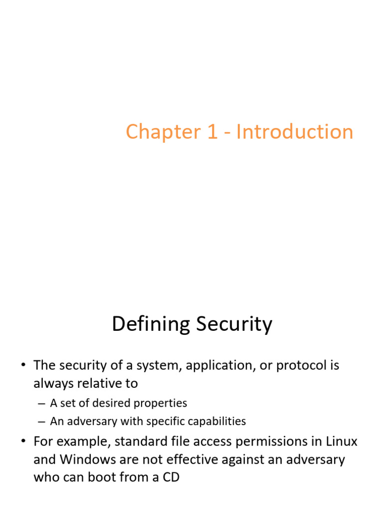 Ch01-Introduction | PDF | Key (Cryptography) | Encryption