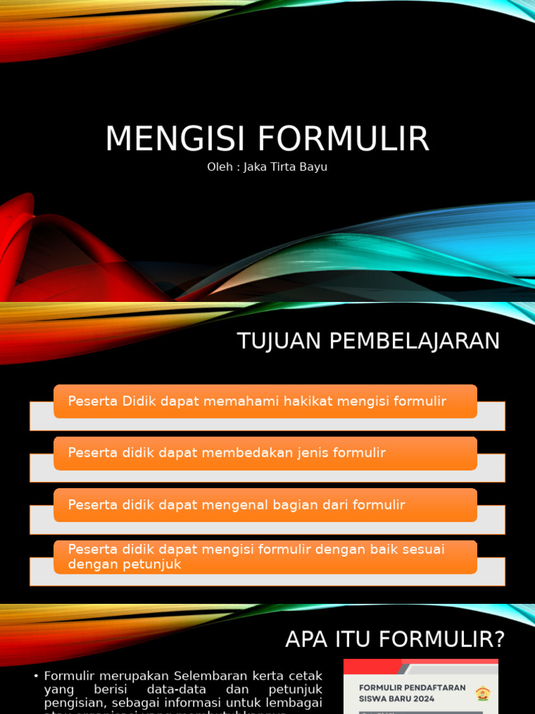 Mengisi Formulir | PDF