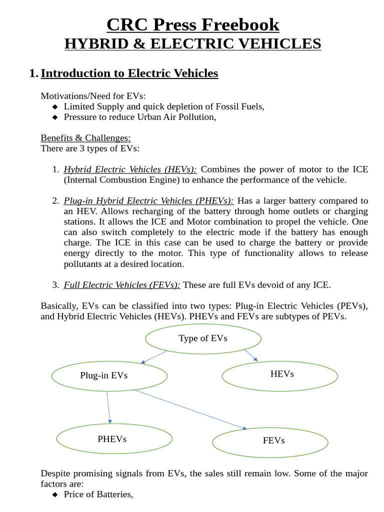 CRC Press Freebook | PDF | Electric Vehicle | Plug In Hybrid