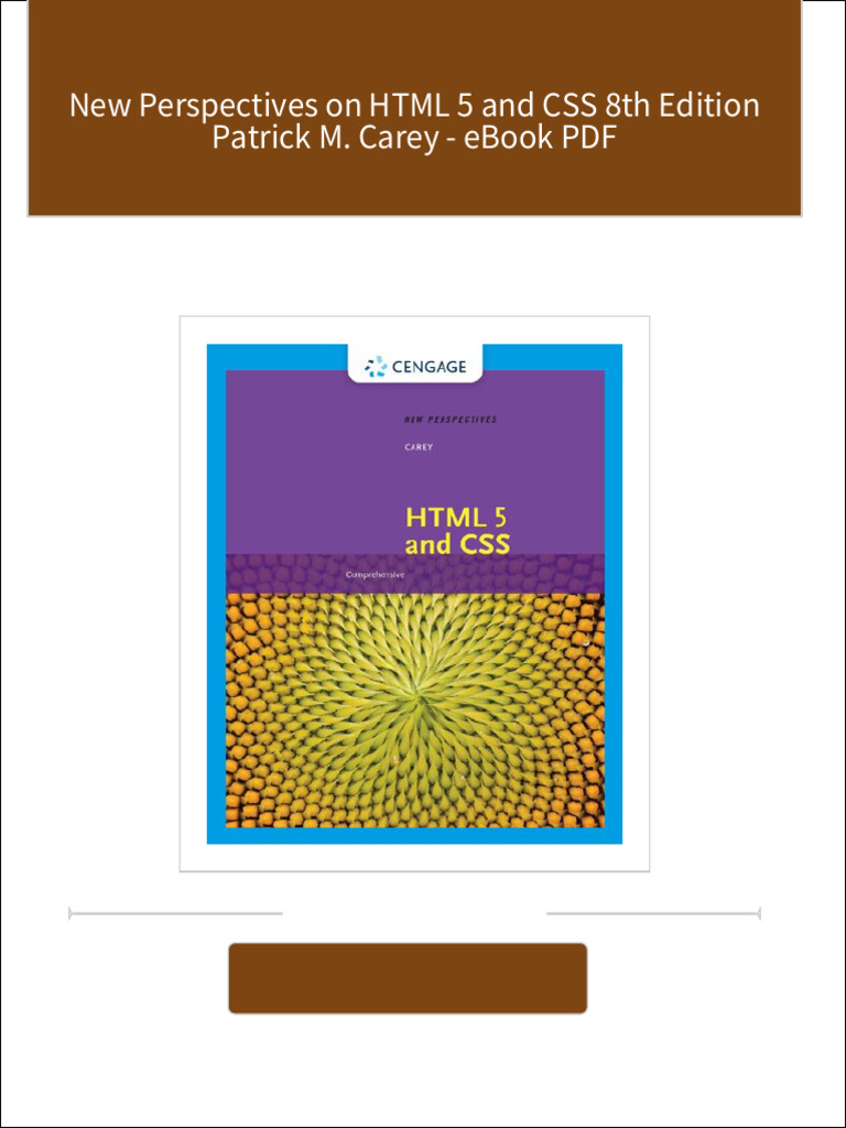Instant download New Perspectives on HTML 5 and CSS 8th Edition Patrick ... Instant download New Perspectives on HTML 5 and CSS 8th Edition Patrick ...