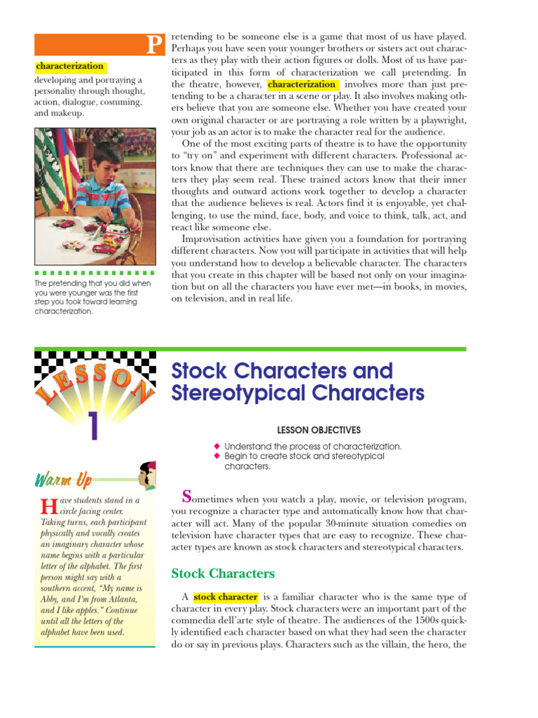 Stock Characters and stereotype characters | PDF | Stereotypes