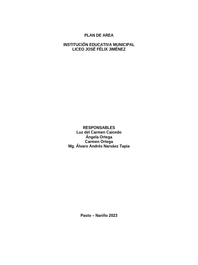 Nuevo plan LJFJ | PDF | Aprendizaje | Las emociones