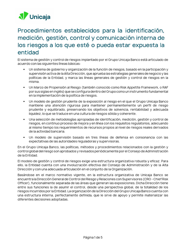 Procedimientos Establecidos | PDF | Entorno natural | Riesgo