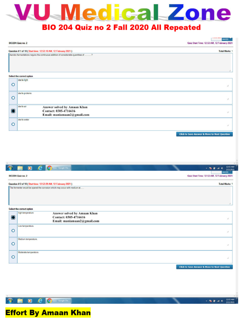BIO 204 Quiz 2 Review | PDF