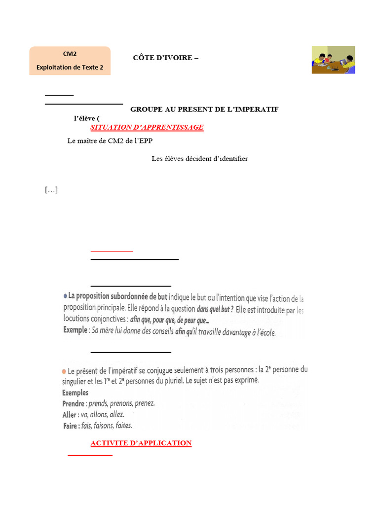 TH L11 LA PROPOSITION SUBORDONNEE DE BUT - LES VERBES DU 1e, 2e ET 3e ...
