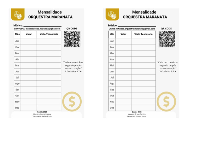 Imprimir Mensalidade Orq. | PDF