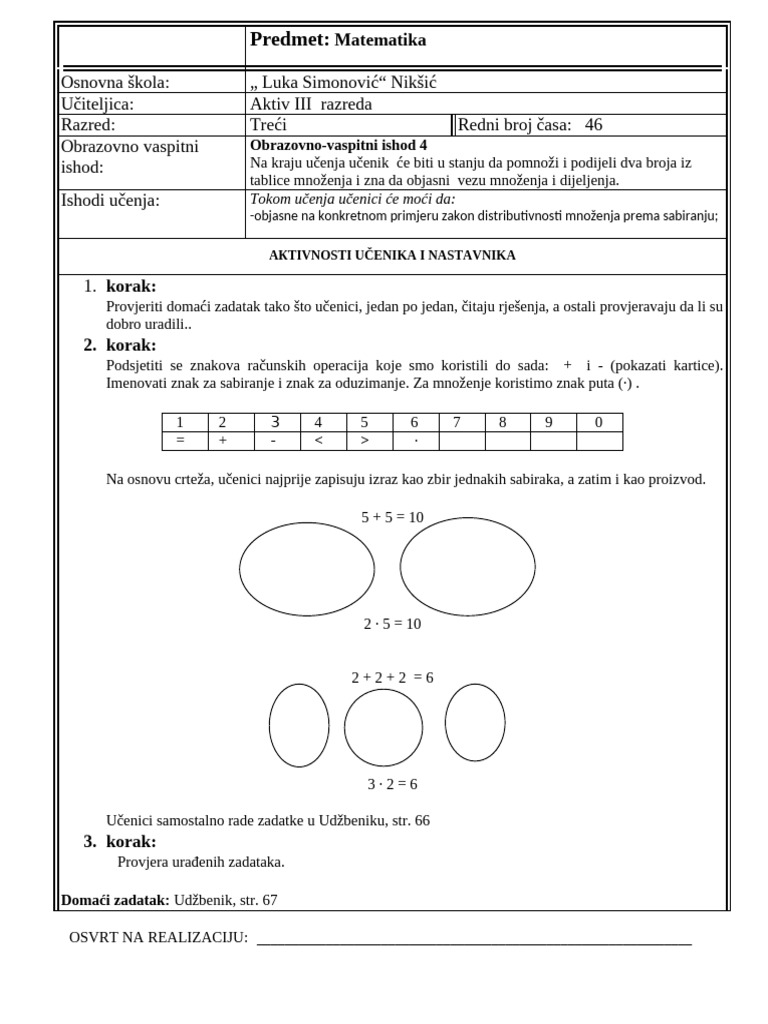 46 Cas Matem Mnozenje 2 | PDF