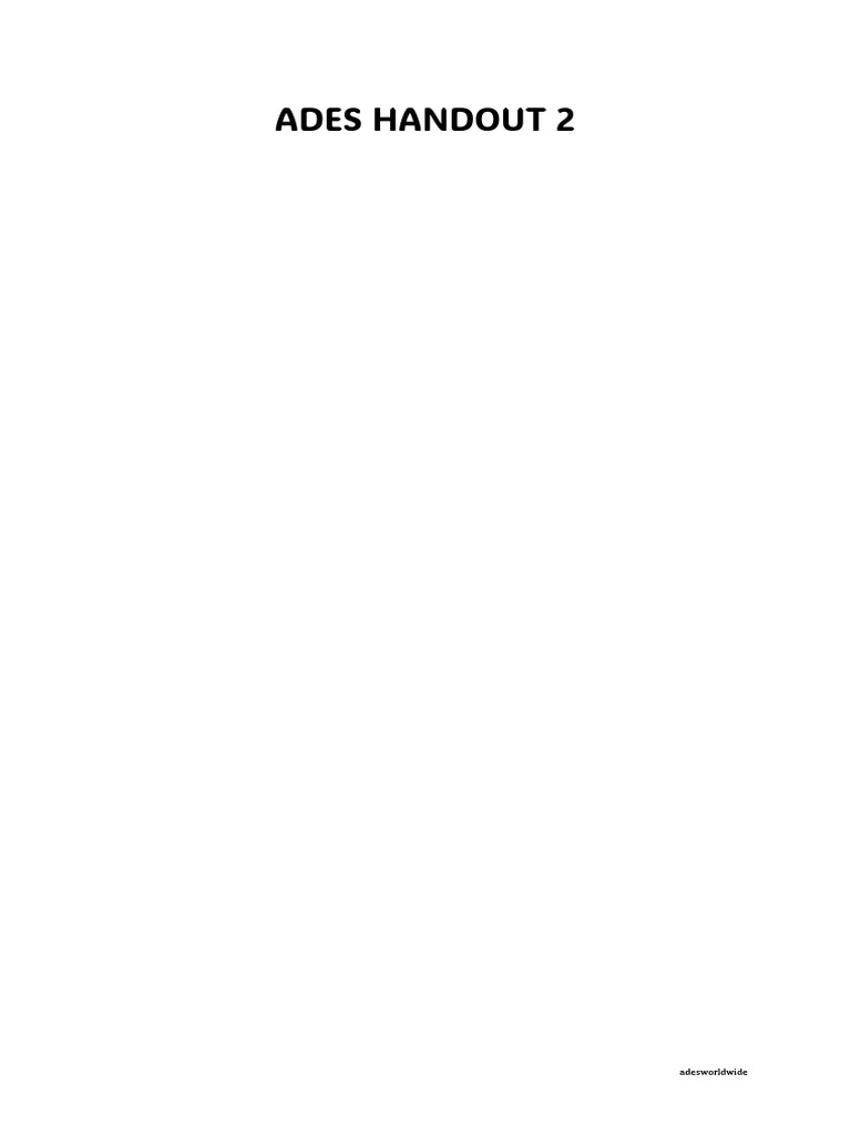 ADES HANDOUT 2 | PDF | Concrete | Building Engineering