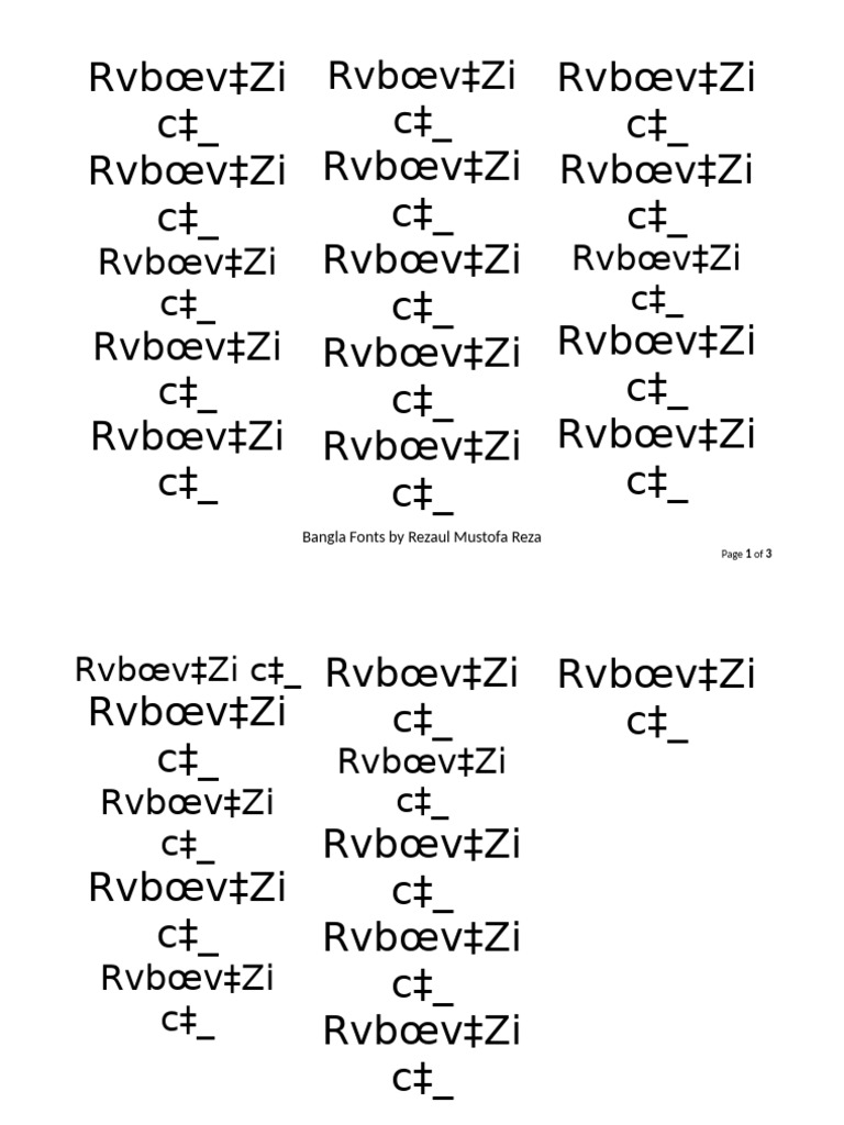 Bangla Fonts Collection by Rezaul Mustofa | PDF