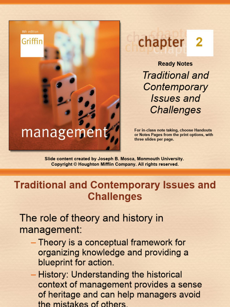 MGT101-Lesson-2-Traditional-and-Contemporary-Issues | PDF | System | Organizational Behavior