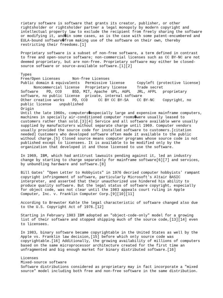 1 | PDF | Proprietary Software | Free Software