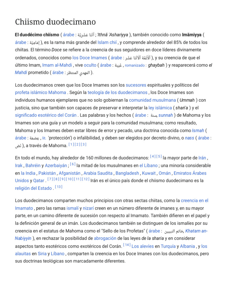 Chiismo Duodecimano: Creencias y Orígenes | PDF | Islam chiita | Sharia