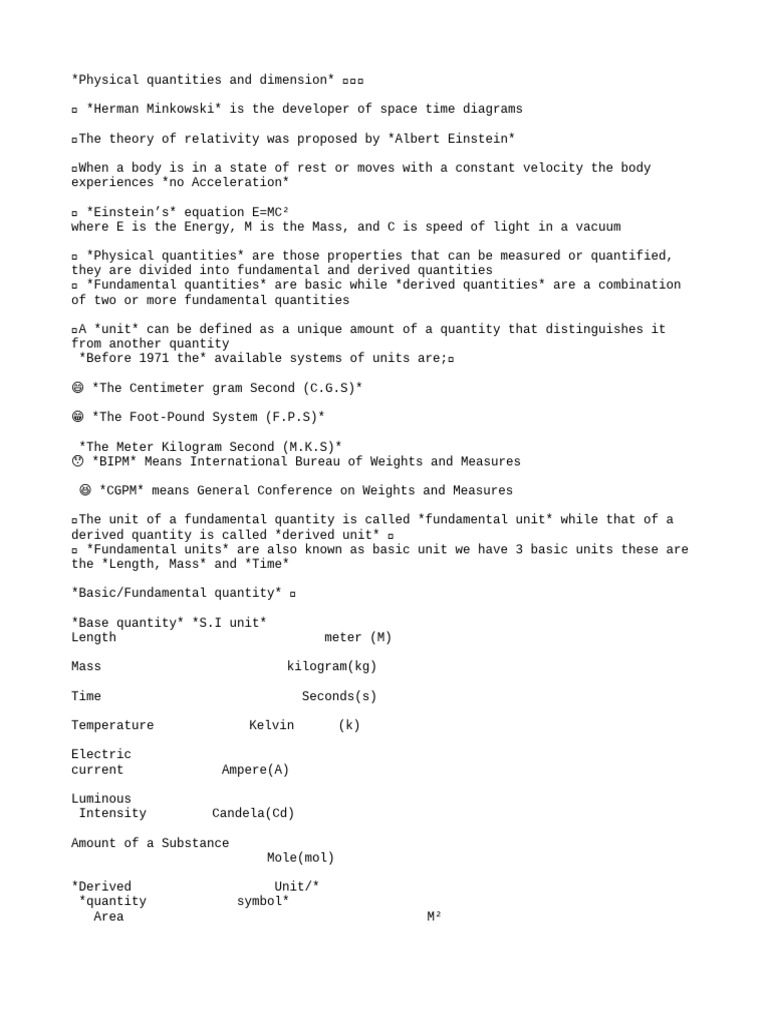 PHY 101(Quantities And Dimensions) | PDF | Electronvolt | Force