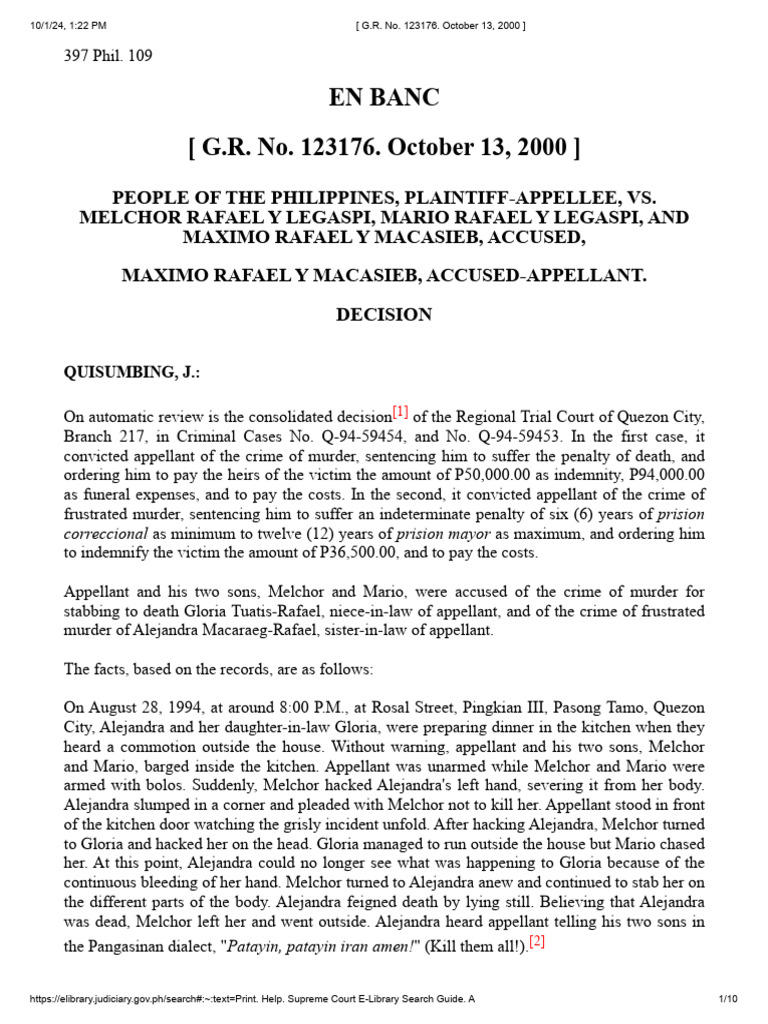 People v. Rafael Conspiracy | PDF | Criminal Justice | Crime & Violence
