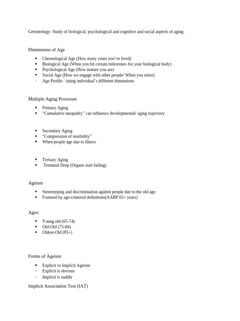 Aging Studies CH1 | PDF