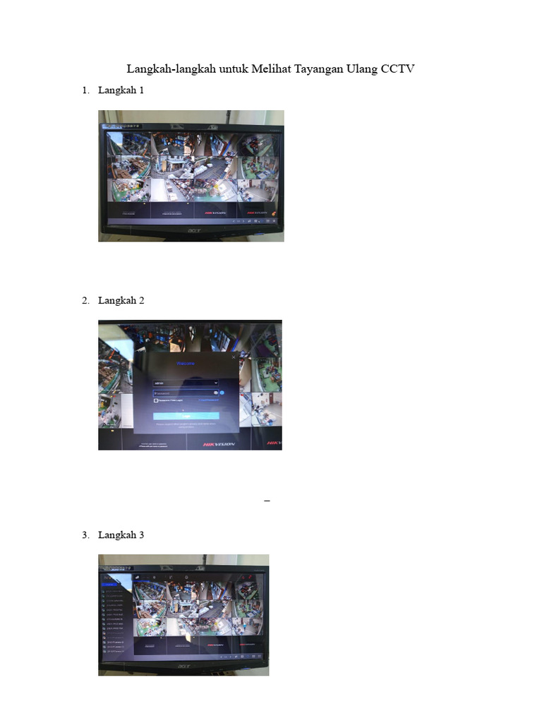 Langkah Replay CCTV | PDF