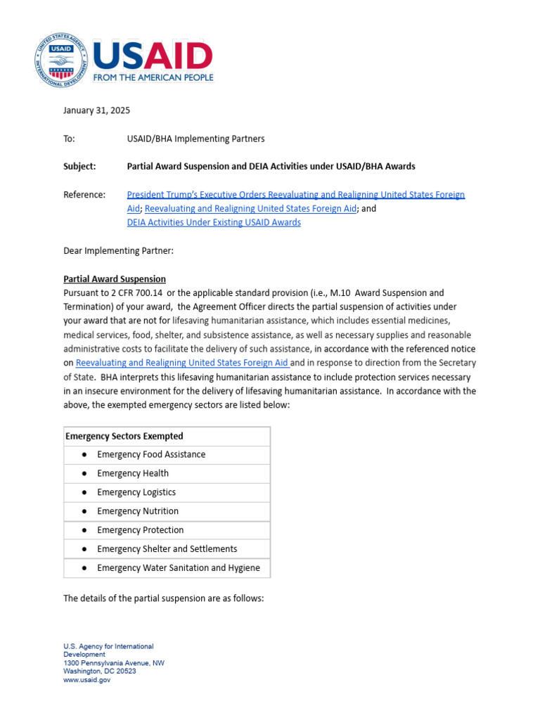 BHA Partial Suspension Notice-Assistance | PDF