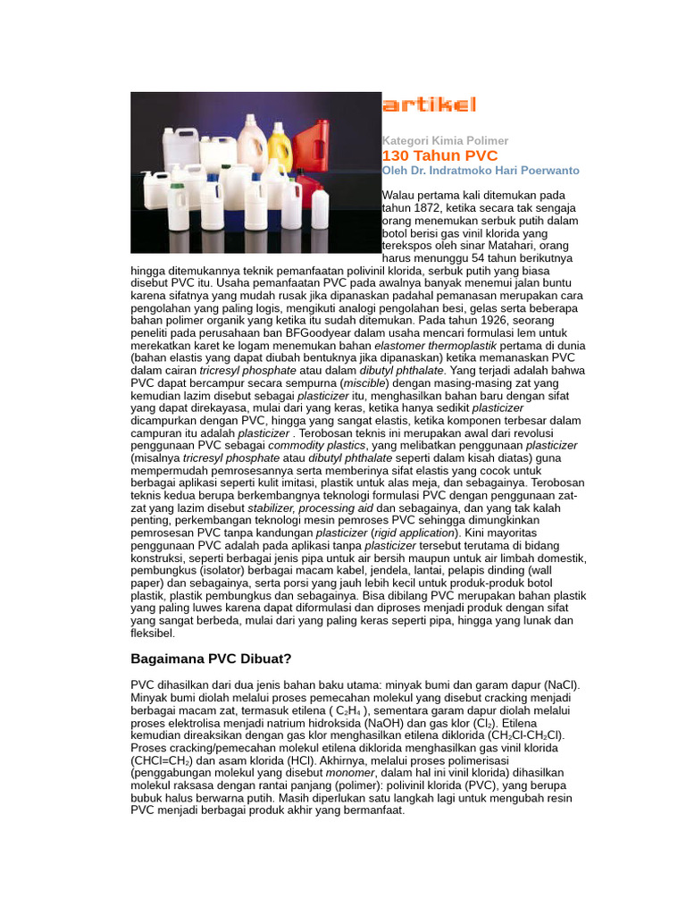 Lampiran RPP 3 Artikel PVC | PDF