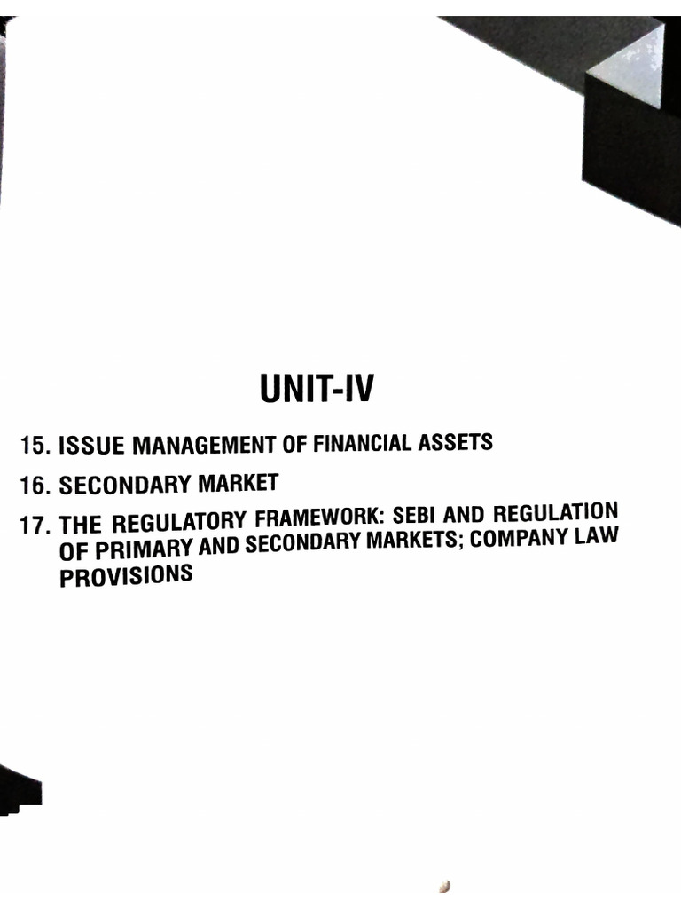 FMIS Unit 4 | PDF