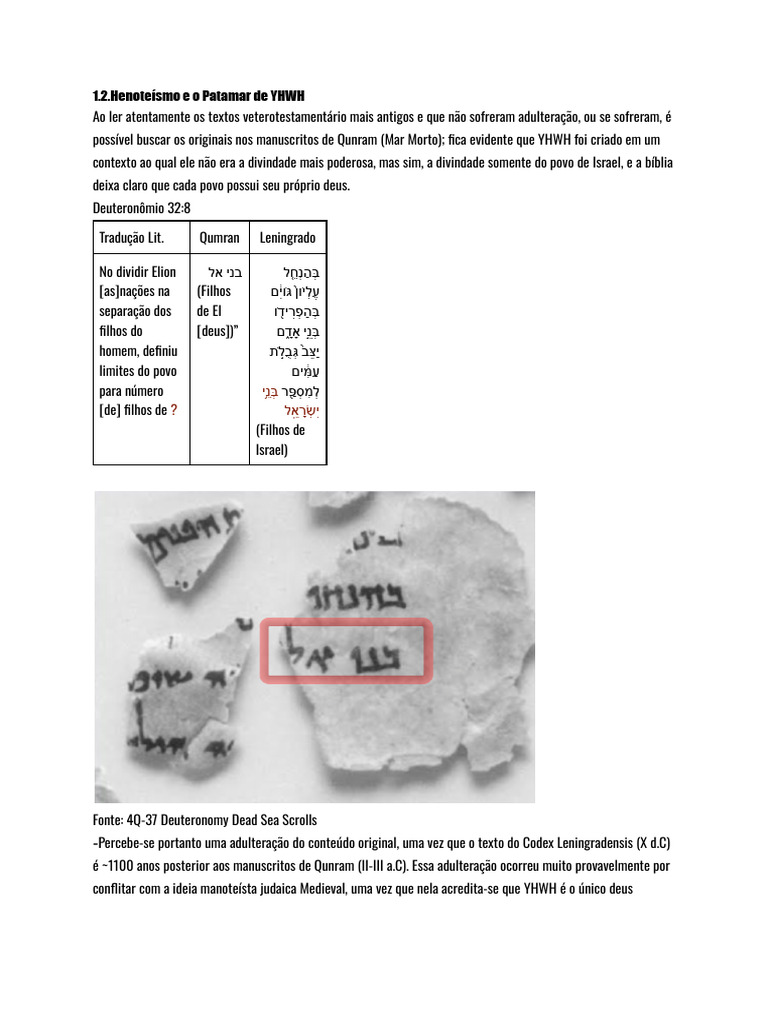 Estudo Bíblico Sobre As Origens de YHWH | PDF | YHWH | Bíblia
