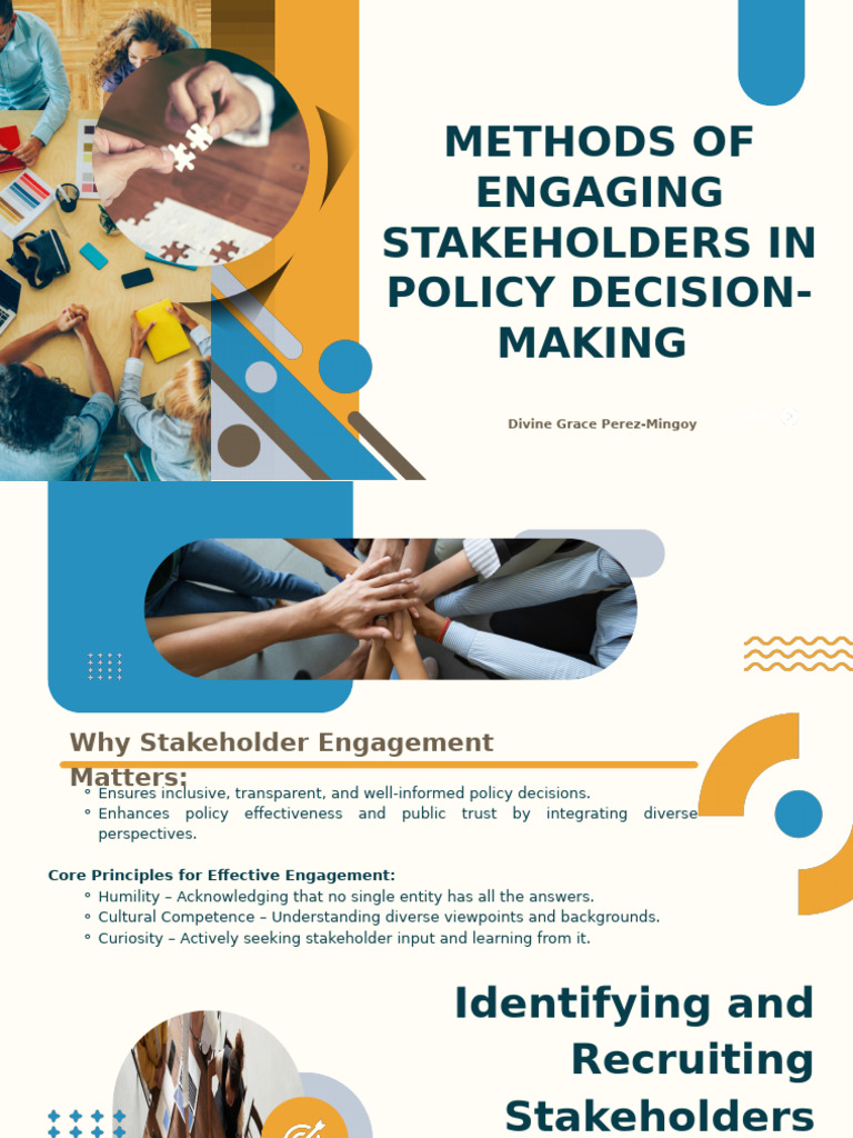 Methods Of Engaging Stakeholders In Policy Decision Making Pdf