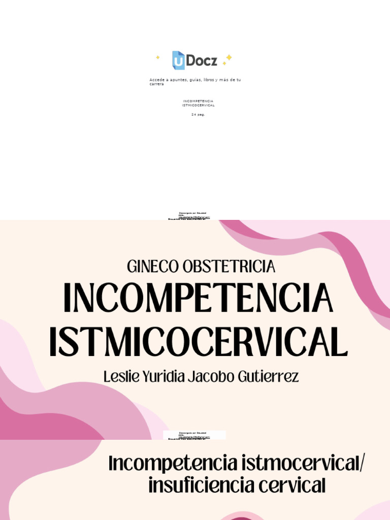 Apuntes sobre Incompetencia Istmicocervical | PDF