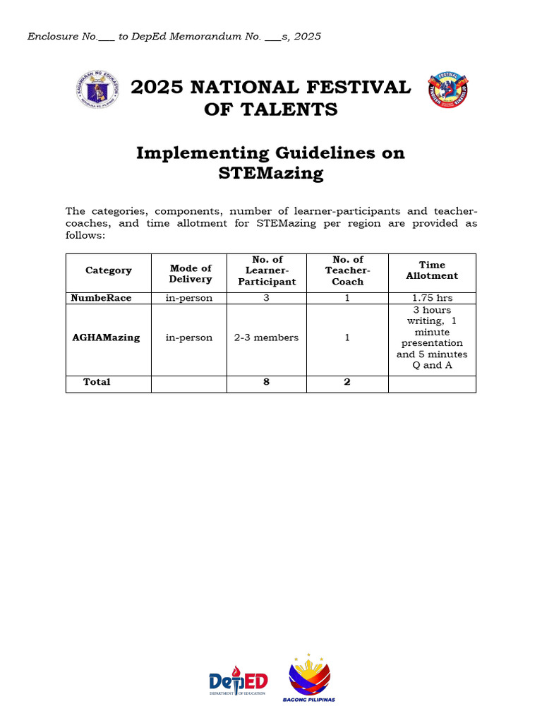 STEMazing 2025 Competition Guidelines | PDF | Mathematics ...