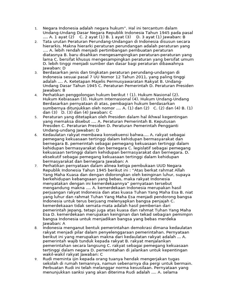 Negara Indonesia Adalah Negara Hukum | PDF