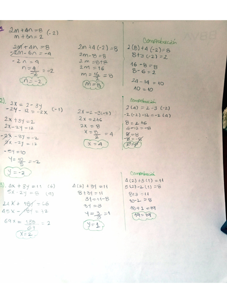 Ecuaciones Lineales 2x2 | PDF