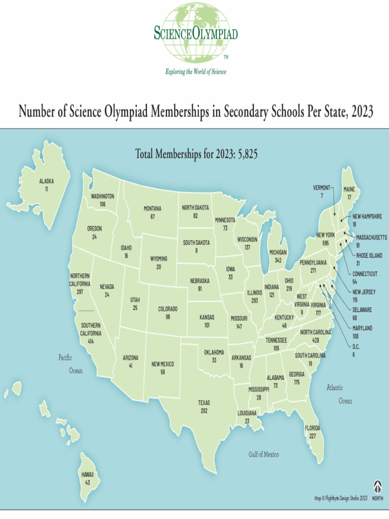 2023 Science Olympiad Membership Map | PDF