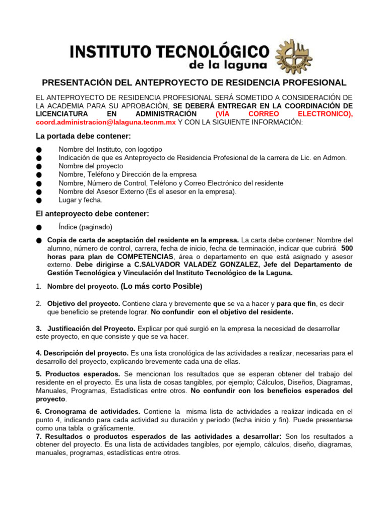 Presentación Del Anteproyecto de Residencia Profesional La | PDF | Informática