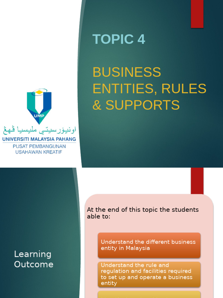 Topic 4 - Business Entities, Rules and Support Revised | PDF ...