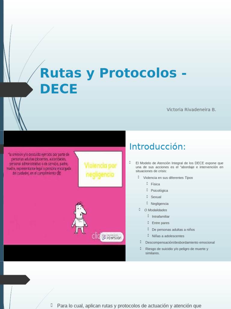 Rutas y Protocolos DECE VRB | PDF