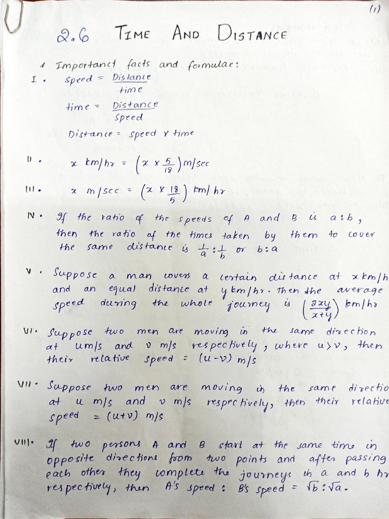 QT Time and Distance | PDF