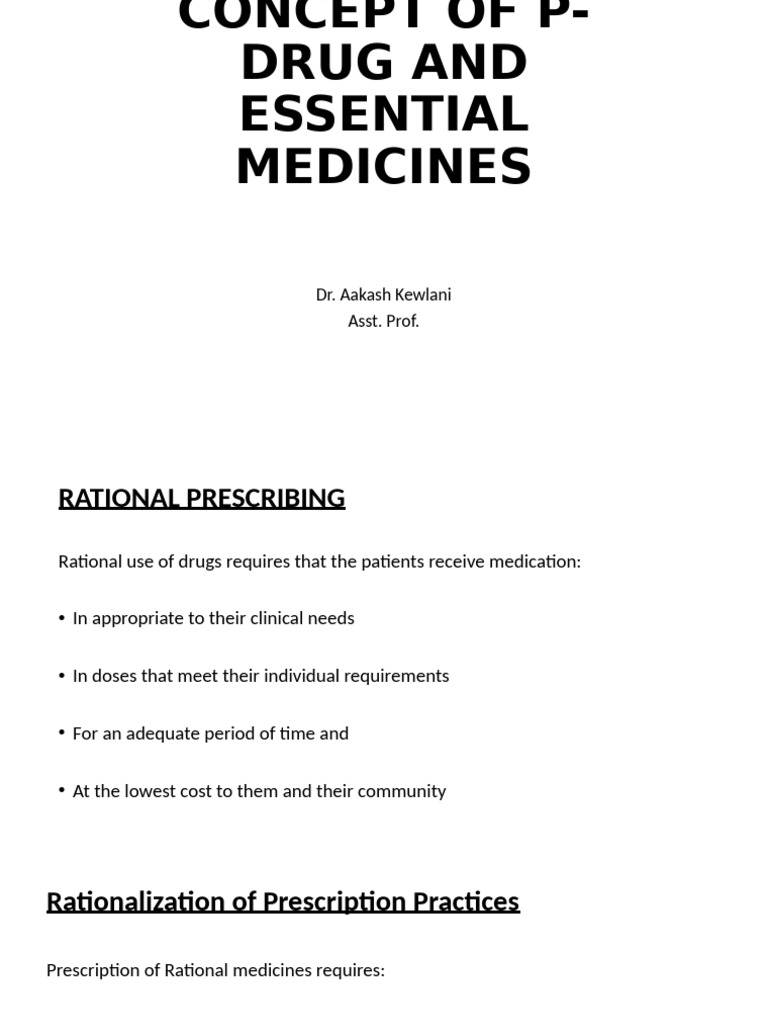 P-Drug and Essential Medicines-1 | PDF | Health Care | Prescription Drugs