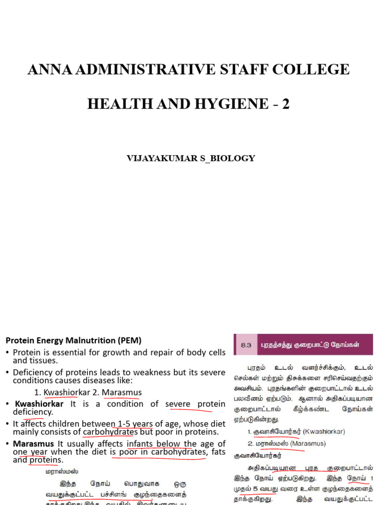 Anna Administrative Staff College Health and Hygiene - 2: Vijayakumar S ...