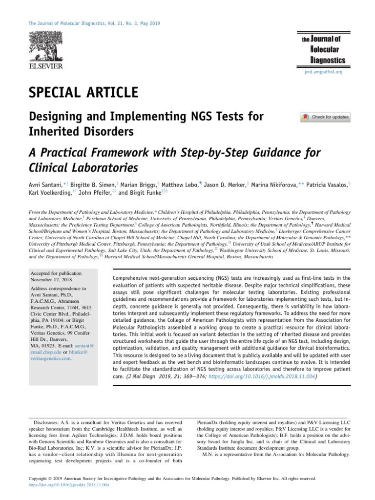 NGS For Inherited Disorders | PDF | Dna Sequencing | Pathology