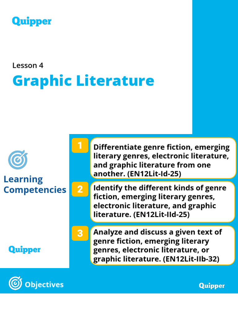 21st Century Literature Unit 4 Lesson 4 Graphic Literature | PDF ...
